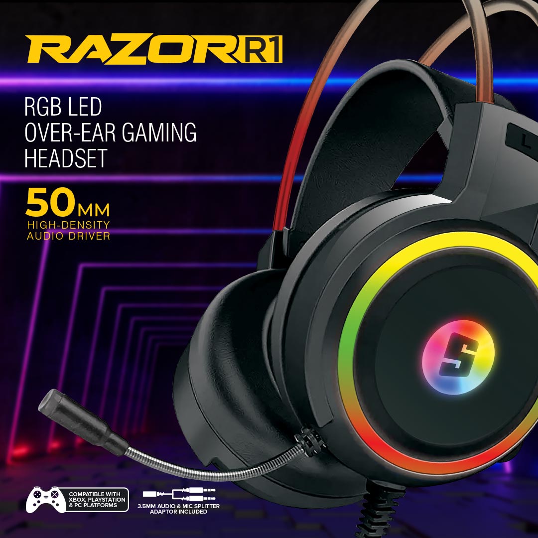 Razor RGB LED Over-Ear Gaming Headset