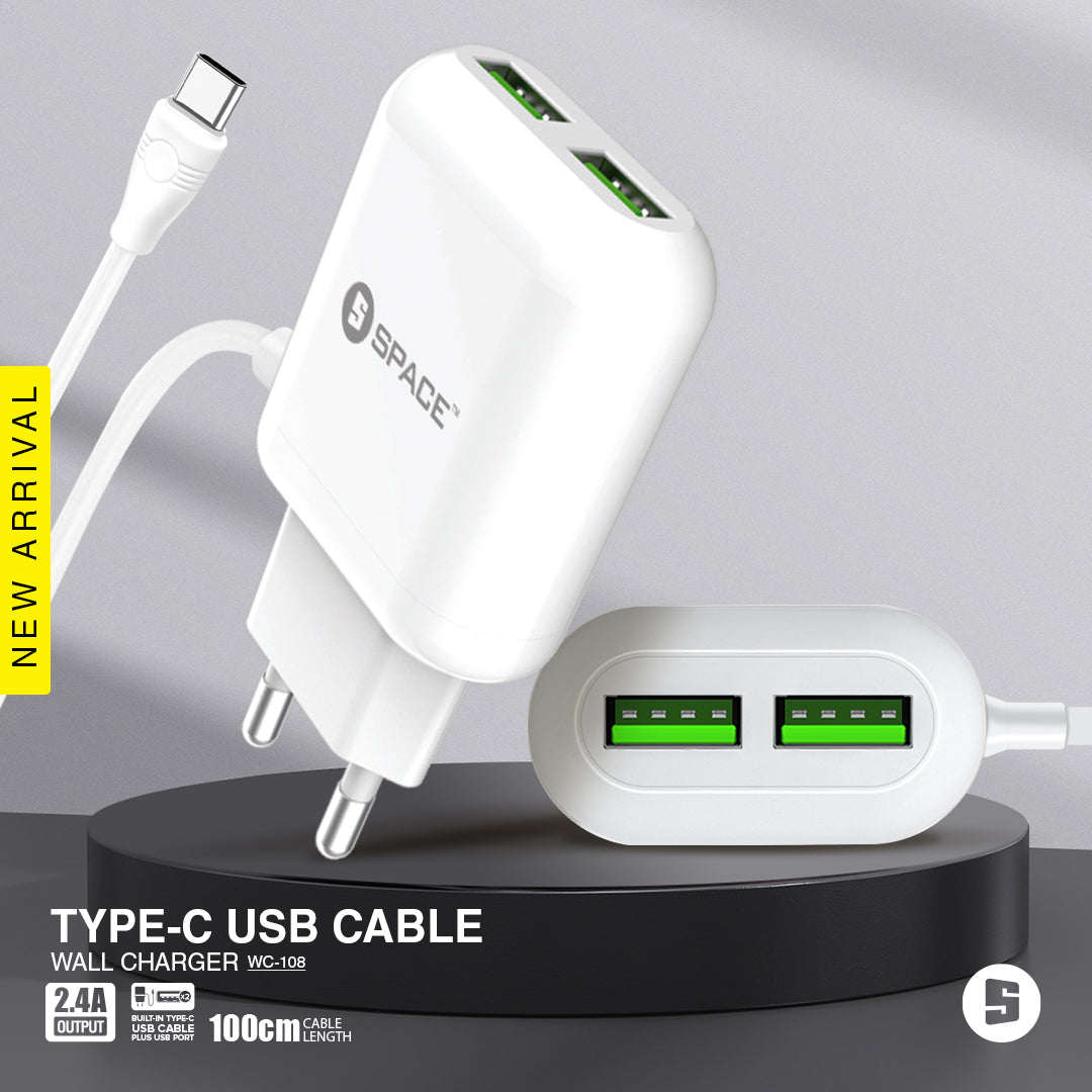 Type-C USB Cable Wall Charger